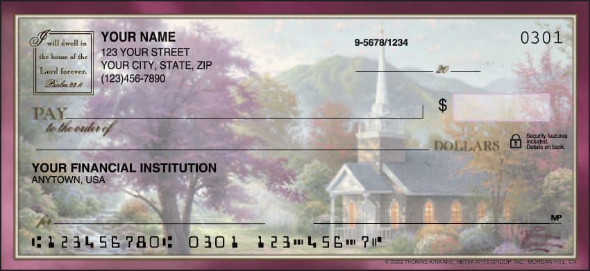 Churches by Thomas Kinkade Checks | Designer Checks