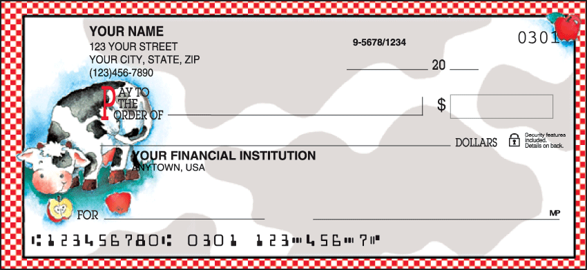Moo Money Cow Checks | Designer Checks