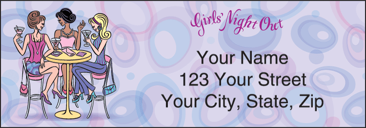 Pampered Girls Address Labels | Designer Checks