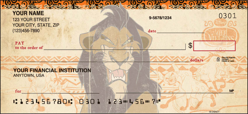 Disney Villains Checks | Designer Checks