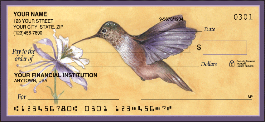 Hummingbirds Checks | Designer Checks